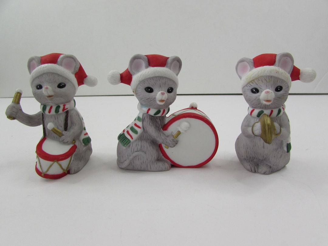 Lefton Figurines, Lefton Holiday Mice, 3 Lefton Holiday Mice, Holiday ...