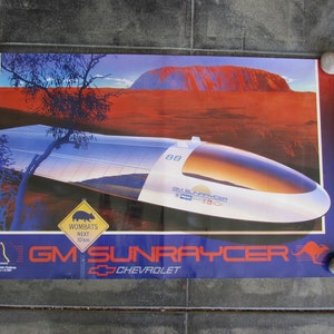 1987 GM Poster, Vintage GM Sunraycer Poster 1987, Solar Poster, Vintage ...