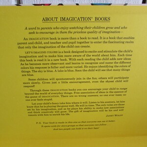 Childrens Book Let's Imagine Colors Book by Janet Wolff & - Etsy