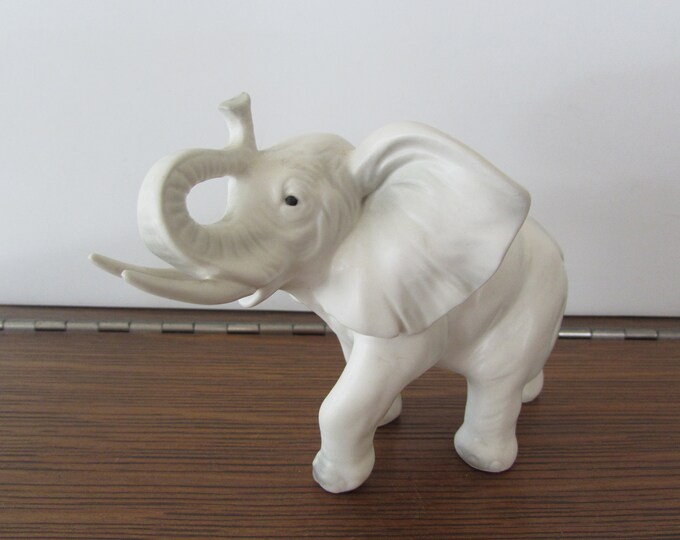 Lefton Elephant, Vintage Elephant Figurine, Vintage Lefton Elephant ...