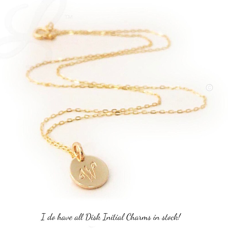 Tiny Gold Letter Blocks Gold Name Necklace Gold Letter - Etsy