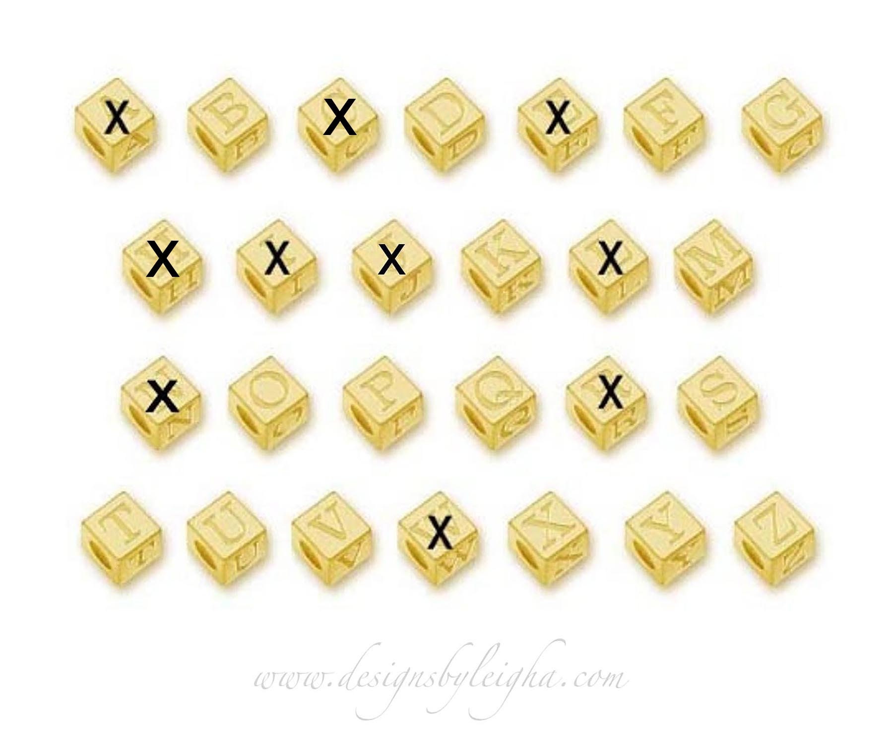 Tiny Gold Letter Blocks Gold Name Necklace Gold letter | Etsy