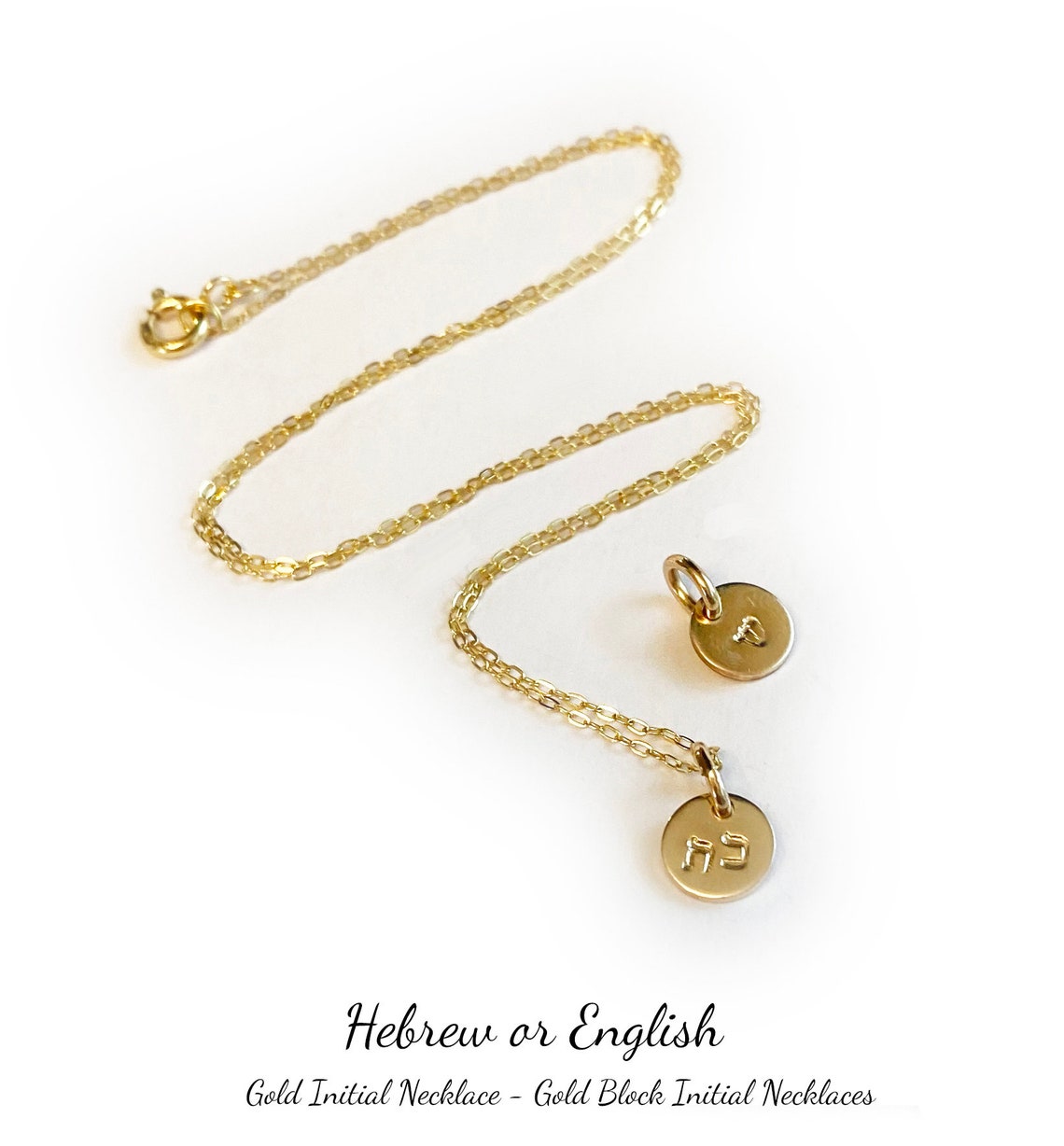 Tiny Gold Letter Blocks Gold Name Necklace Gold Letter - Etsy