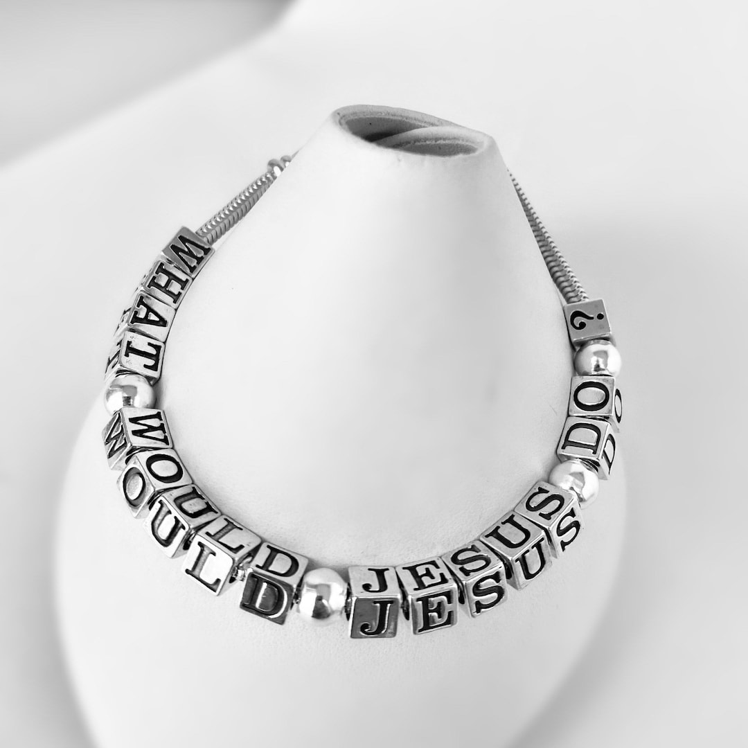 WWJD Sterling Silver Snake Bracelet: First Communion Confirmation ...
