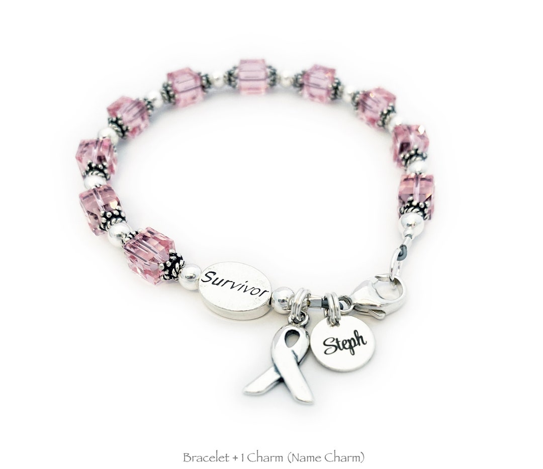 Breast Cancer Survivor Bracelet, Survivor, Courage, Hope or in Memory ...