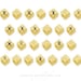 Tiny Gold Letter Blocks Gold Name Necklace Tiny Gold - Etsy