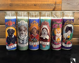 Your Dog as a Saint | Custom 8" Prayer Candle | Pet Gifts | Pet Lover ...