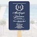 Wedding Program Fans Monogram Initial - Navy Blue Wedding Program Fans ...
