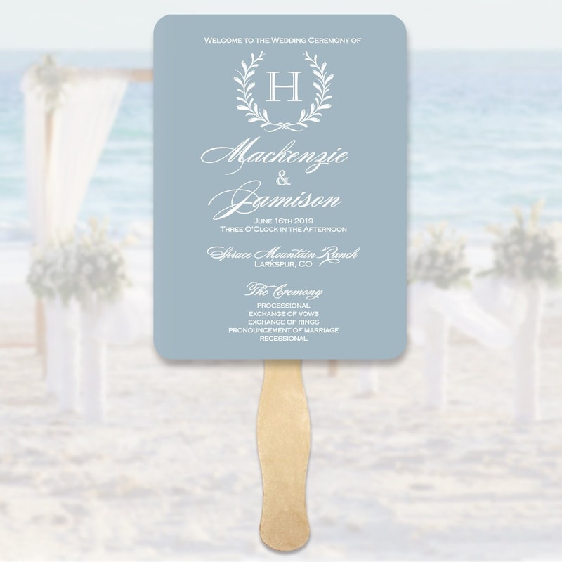 Beach Wedding Fan - Etsy