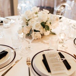 Simple Vellum Wedding Menus, Minimalist Menu Design, Modern White Ink ...