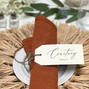 Hanging Place Cards, Printed Name Tags, Personalized Tags With Holes ...