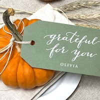 Maple Leaf Name Place Card / Tag Laser Engraved and Cut Wood Fall ...