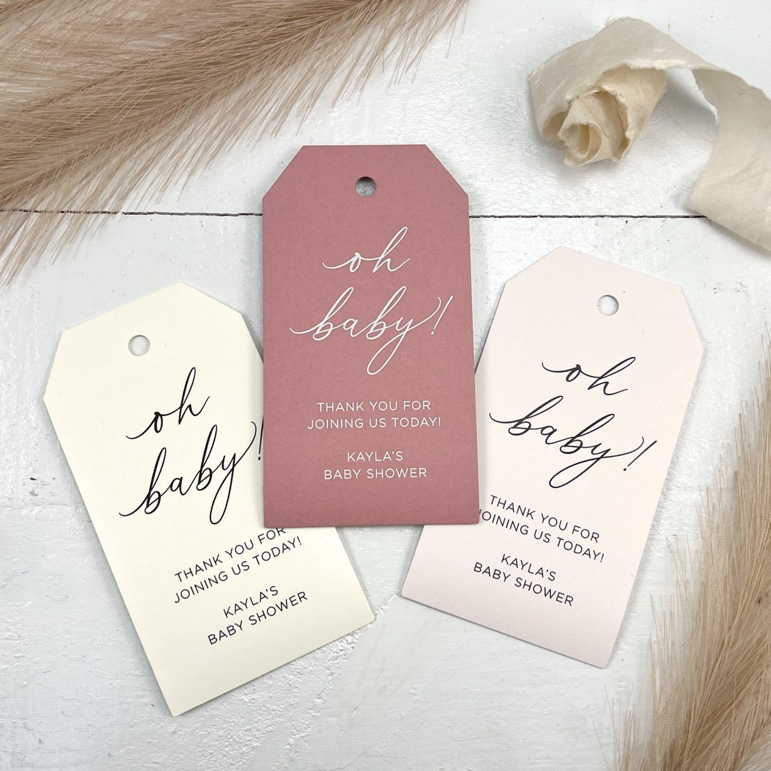Baby Shower Favor Tags, Tags for Baby Shower Game Prizes, Custom Baby ...
