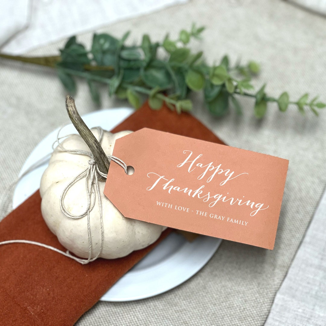 Thanksgiving Gift Tag, Thanksgiving Name Cards, Thanksgiving ...