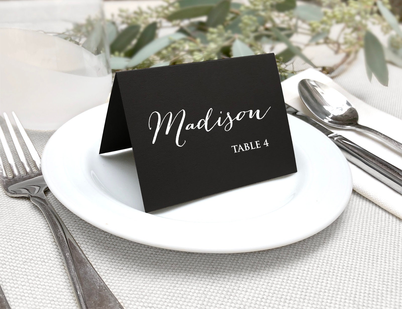 Black Table Numbers Printed 5x7 Black and White Table | Etsy