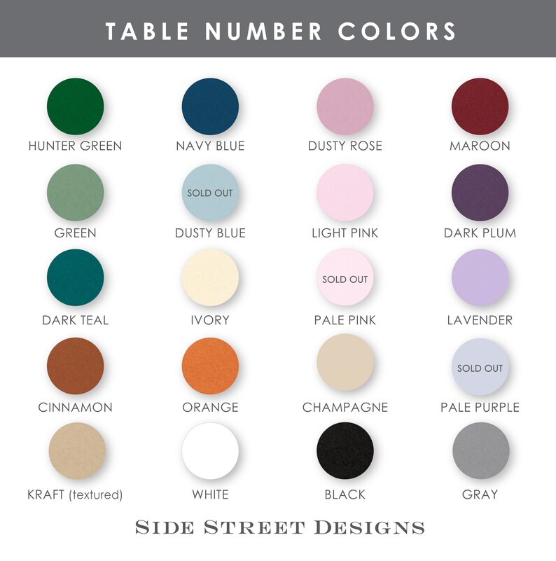 Dusty Light Blue Table Numbers Printed 5x7 Table Numbers - Etsy