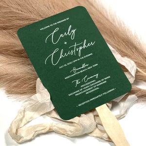 Wedding Dinner Menu Cards - Hunter Green Printed White Ink Wedding ...