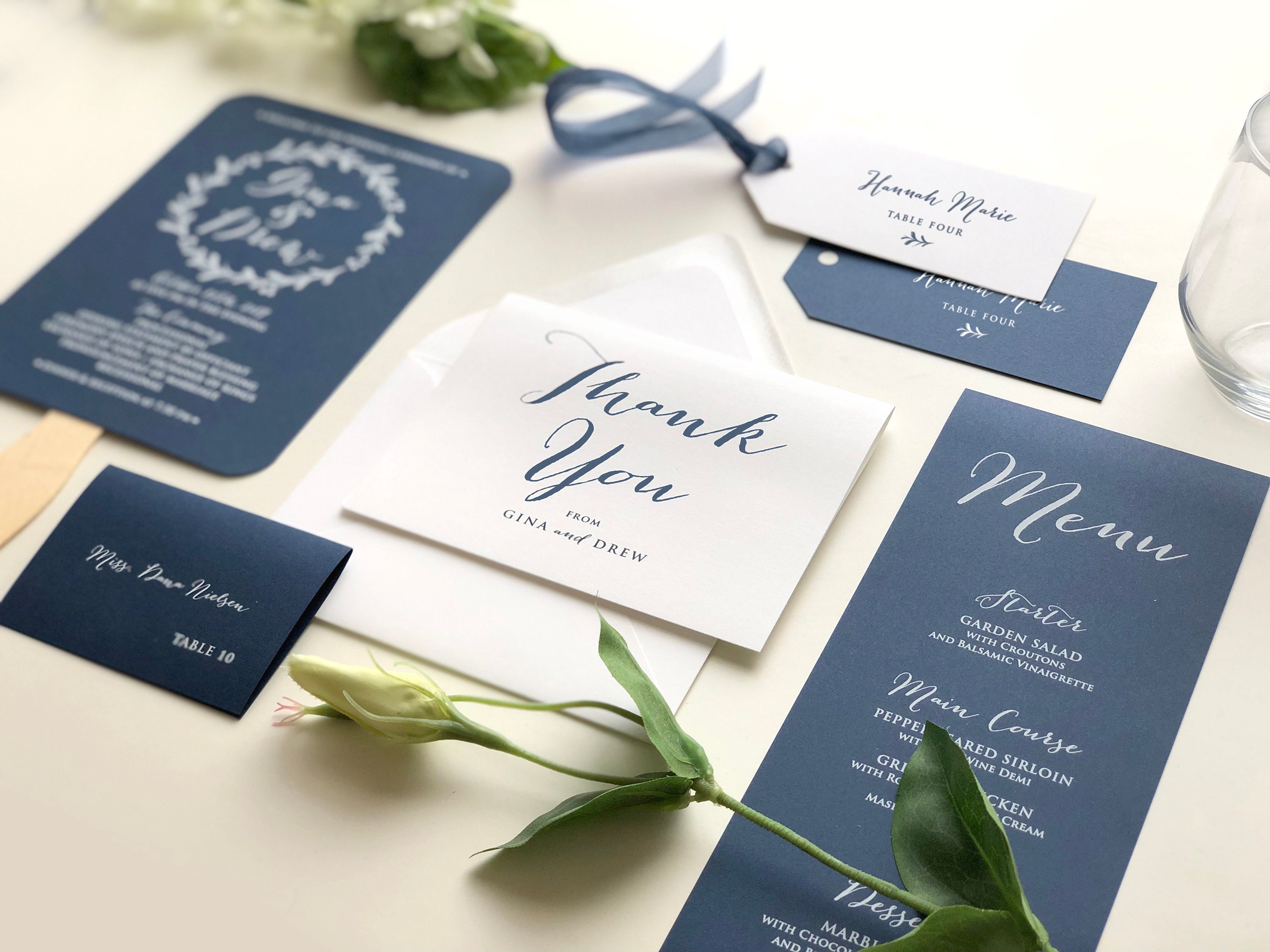 Navy Blue Table Numbers - Printed 5x7 Table Numbers - Simple Table ...