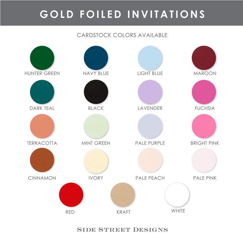 Gold Foil Wedding Invitations, Classy, Simple Invites, Gold Foiled ...