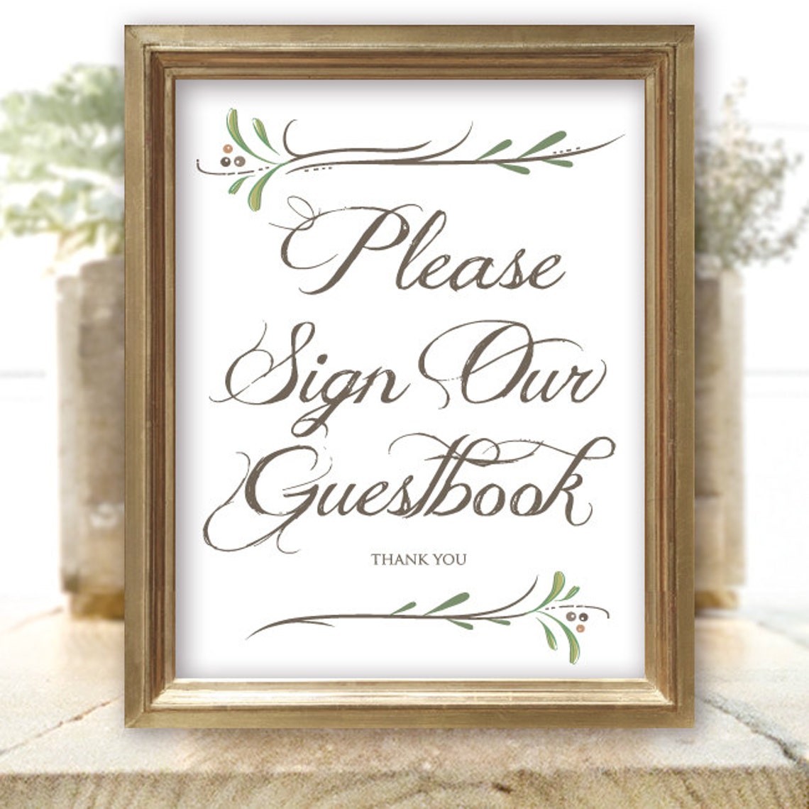 Please Sign Our Guestbook Sign 8x10 Rustic Guestbook Sign - Etsy