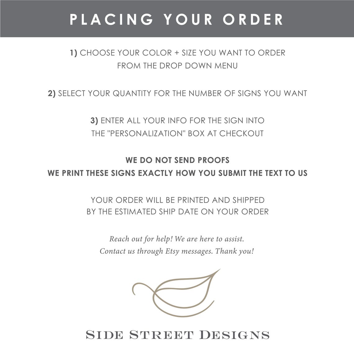 In Loving Memory Signs for Frames, Printed 4x6, 8.5 X 11 or 5x7 Signs ...