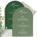 Printed Arched Menus, Beige and Terracotta Printed Arched Wedding Menus ...