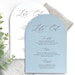 Rounded Arch Shaped Menu Cards, Modern Wedding Decor, Printed Arched ...