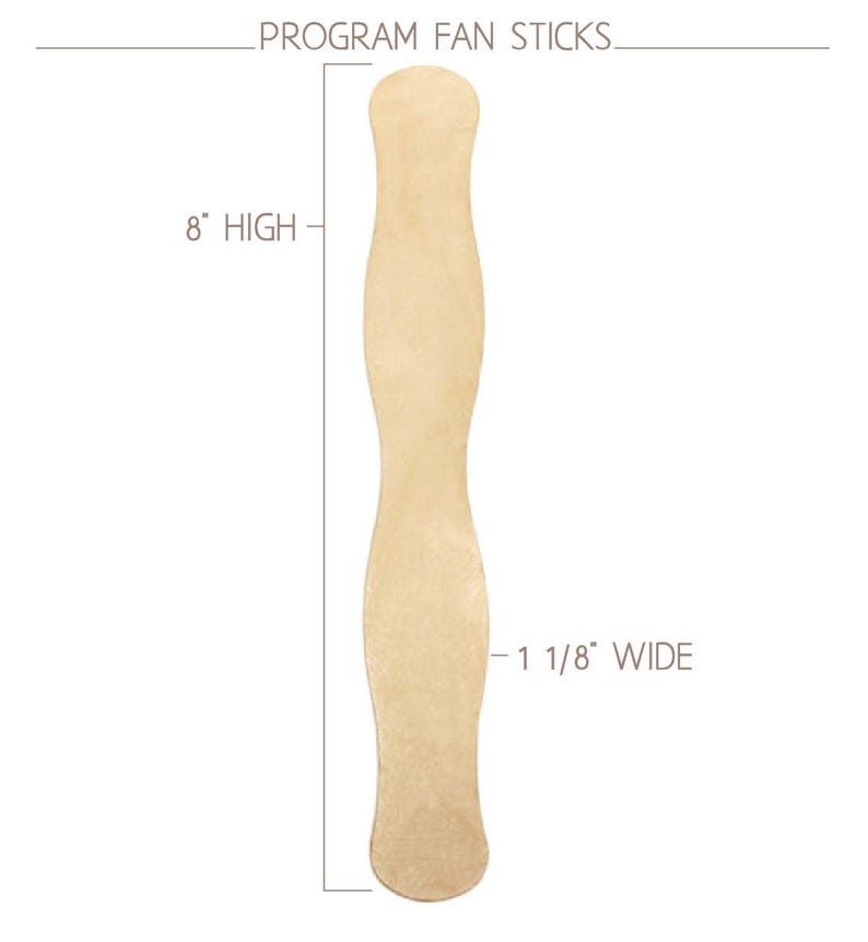 Wedding Program Fans Wooden Sticks Included - Wedding Program Fans ...
