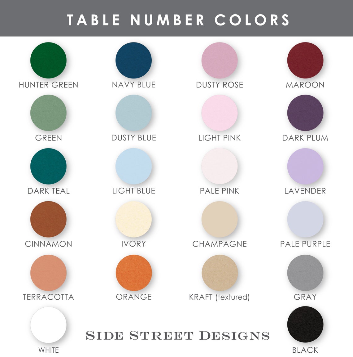 Gray Table Numbers Printed 5x7 Gray and White Table Numbers - Etsy