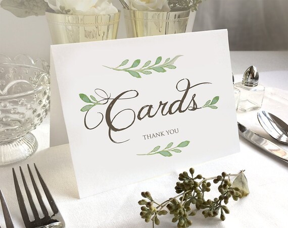 Cards Sign for Card Box Cards Signs for Card Box Folded | Etsy