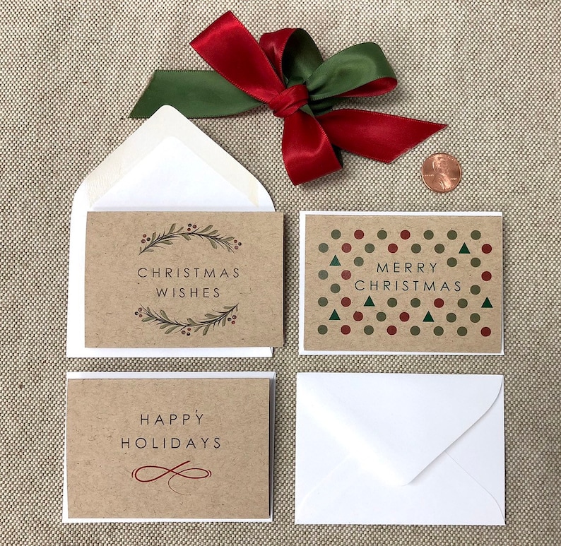 Set of 6 Mini Christmas Gift Cards, Mini Gift Cards, Small Cards for ...