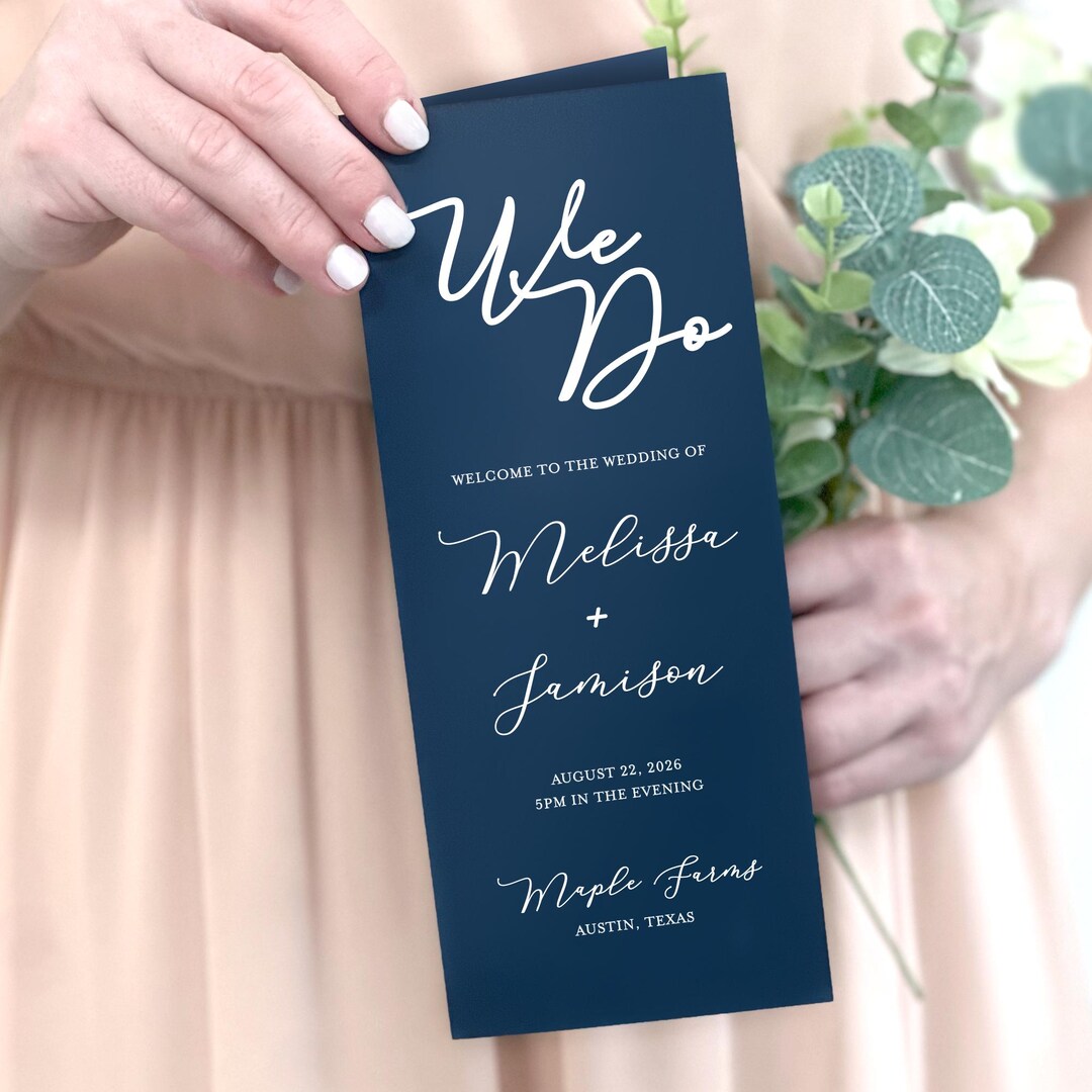 We Do Wedding Ceremony Programs, Print Wedding Programs, Simple and ...