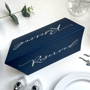 Navy Blue Reserved Wedding Table Sign - Customized Wedding Table Sign ...