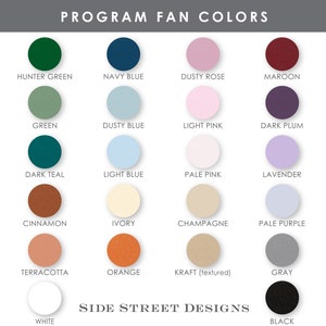 Navy Blue Wedding Program Fans Wooden Sticks Included Navy Blue Wedding ...