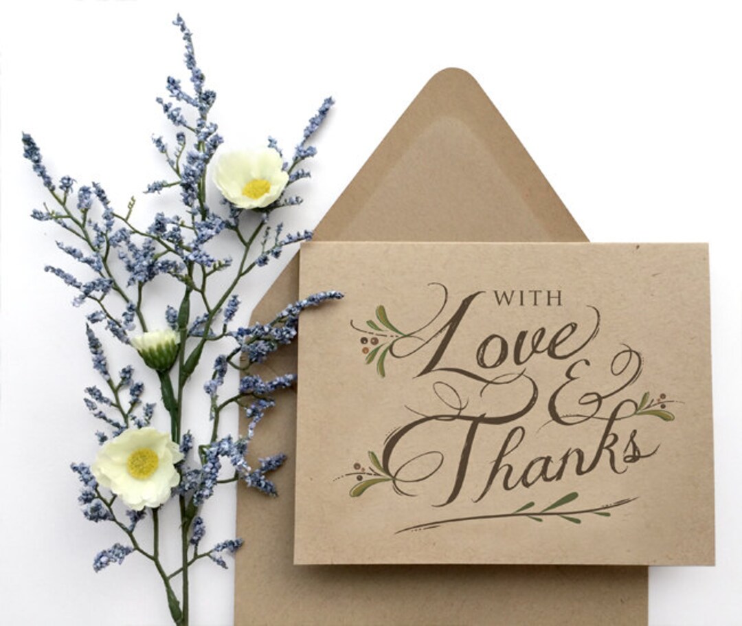 Thank You Cards Set of 8 - Thinking of You Cards - Thank You Folded ...