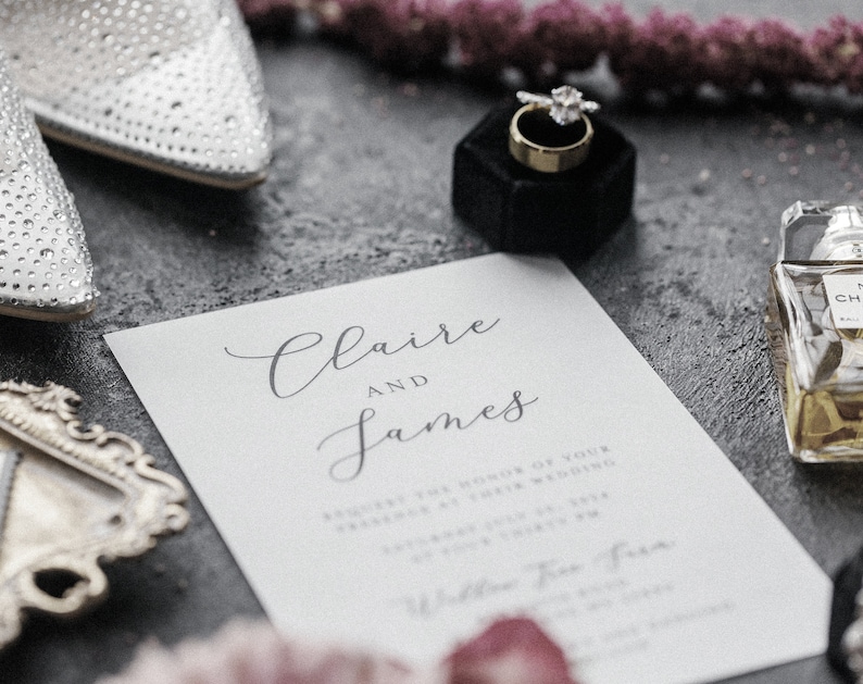 Gold Foil Vellum Wedding Invitations, Transparent Invites With Gold ...
