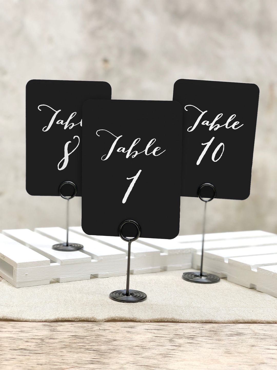 Black Table Numbers, Printed 5x7 Black and White Table Numbers, Black ...
