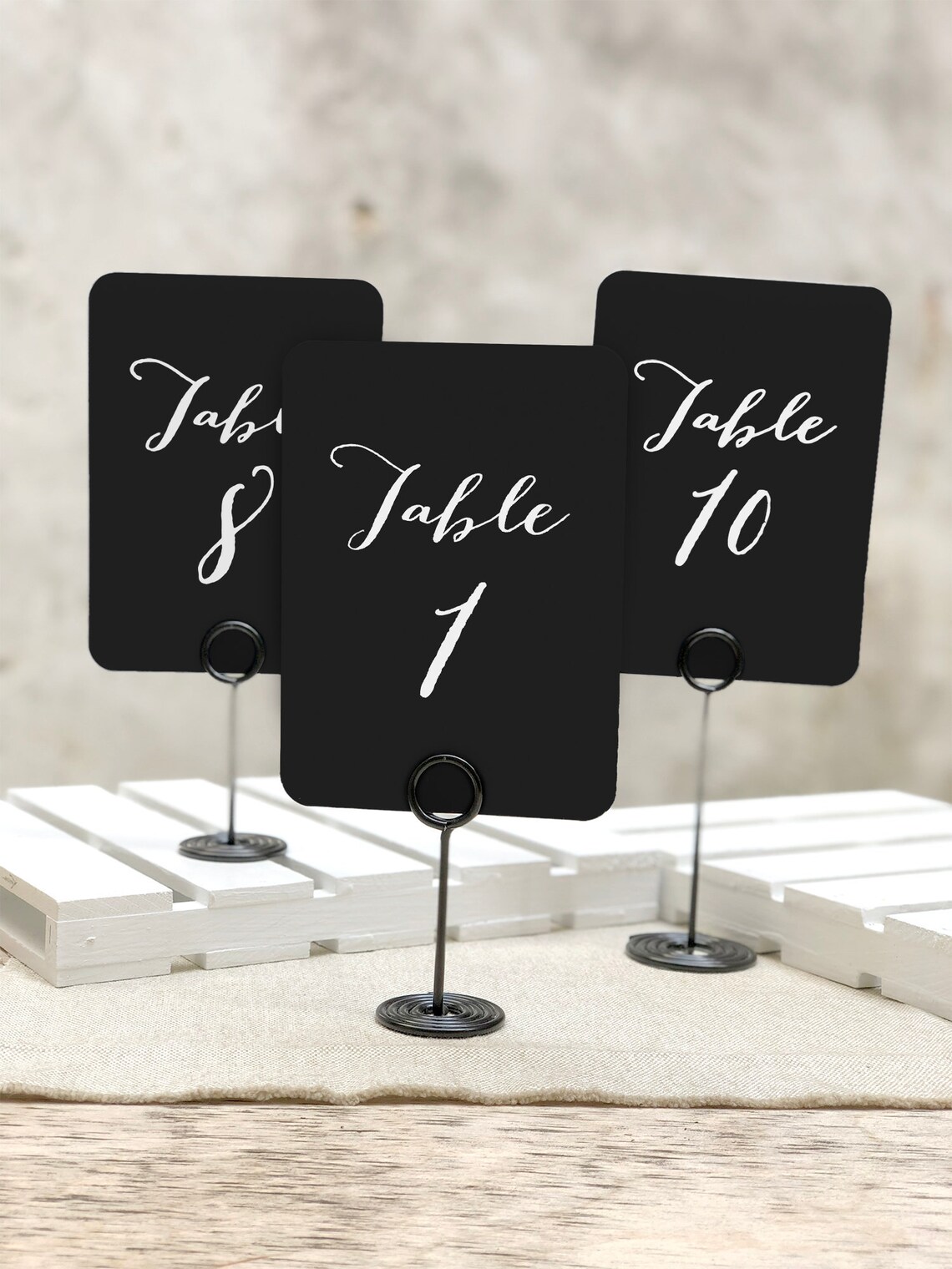 Black Table Numbers Printed 5x7 Black and White Table | Etsy