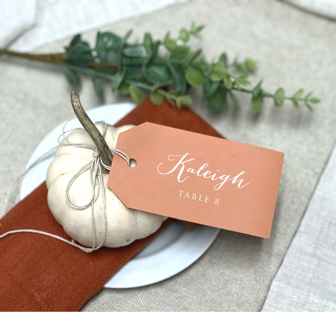 Fall Wedding Place Card Tags, Personalized Gift Tags, Name Cards for ...