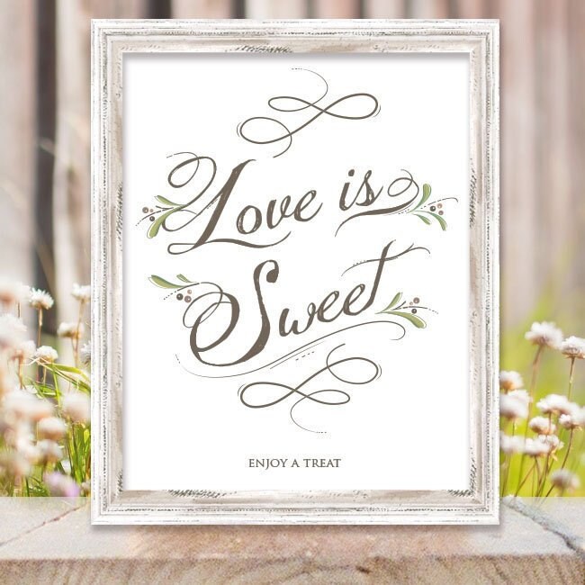 Love is Sweet Please Take a Treat Printed Wedding Candy | Etsy