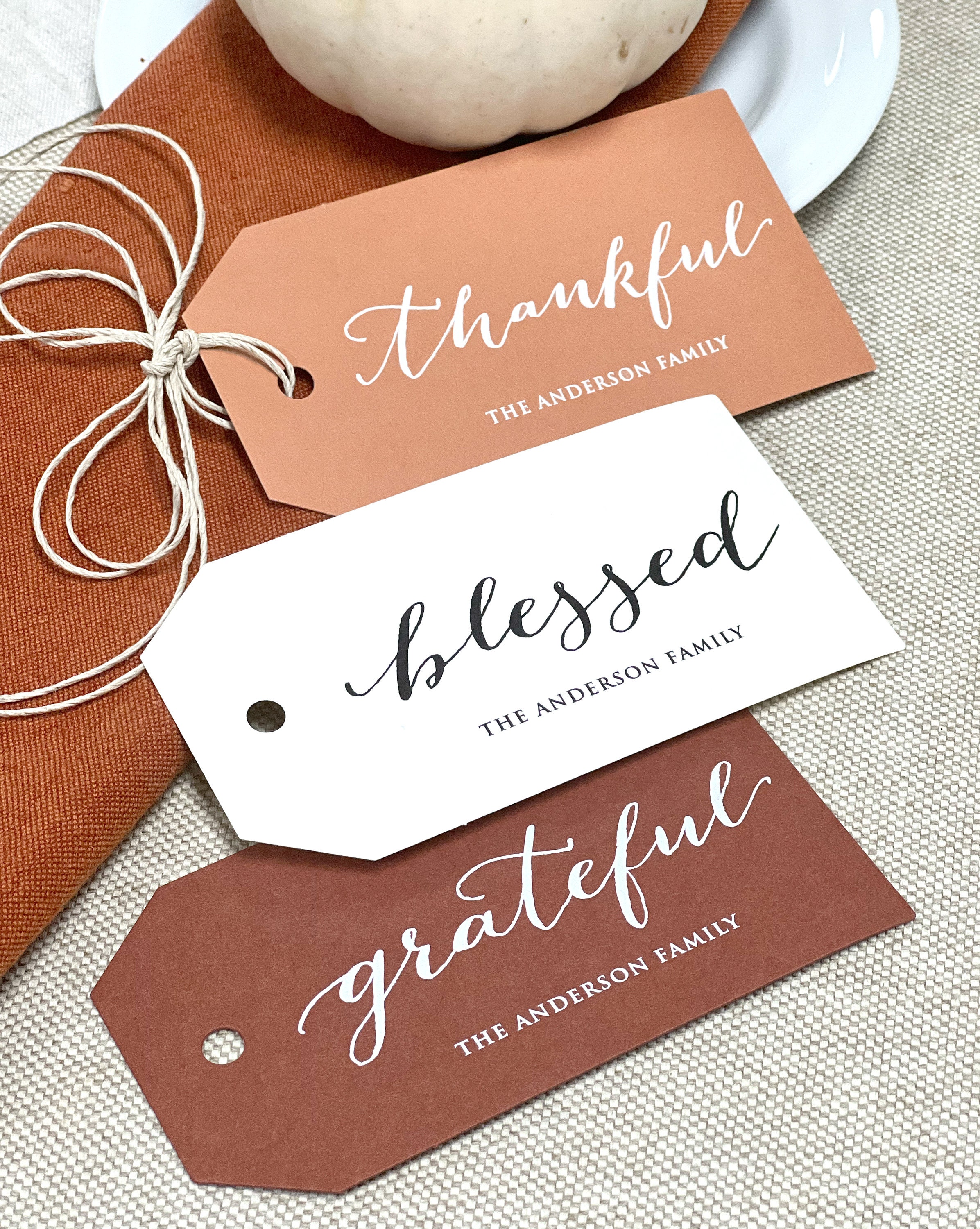 Thankful Gift Tags, Choose a Grateful Greeting, Thanksgiving Gift Tags ...
