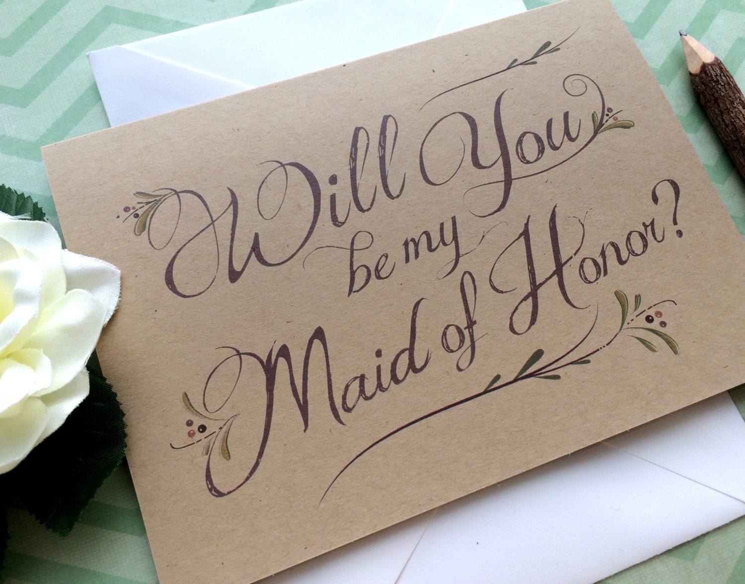 Will You Be My Maid of Honor Card Will You Be My Maid of | Etsy