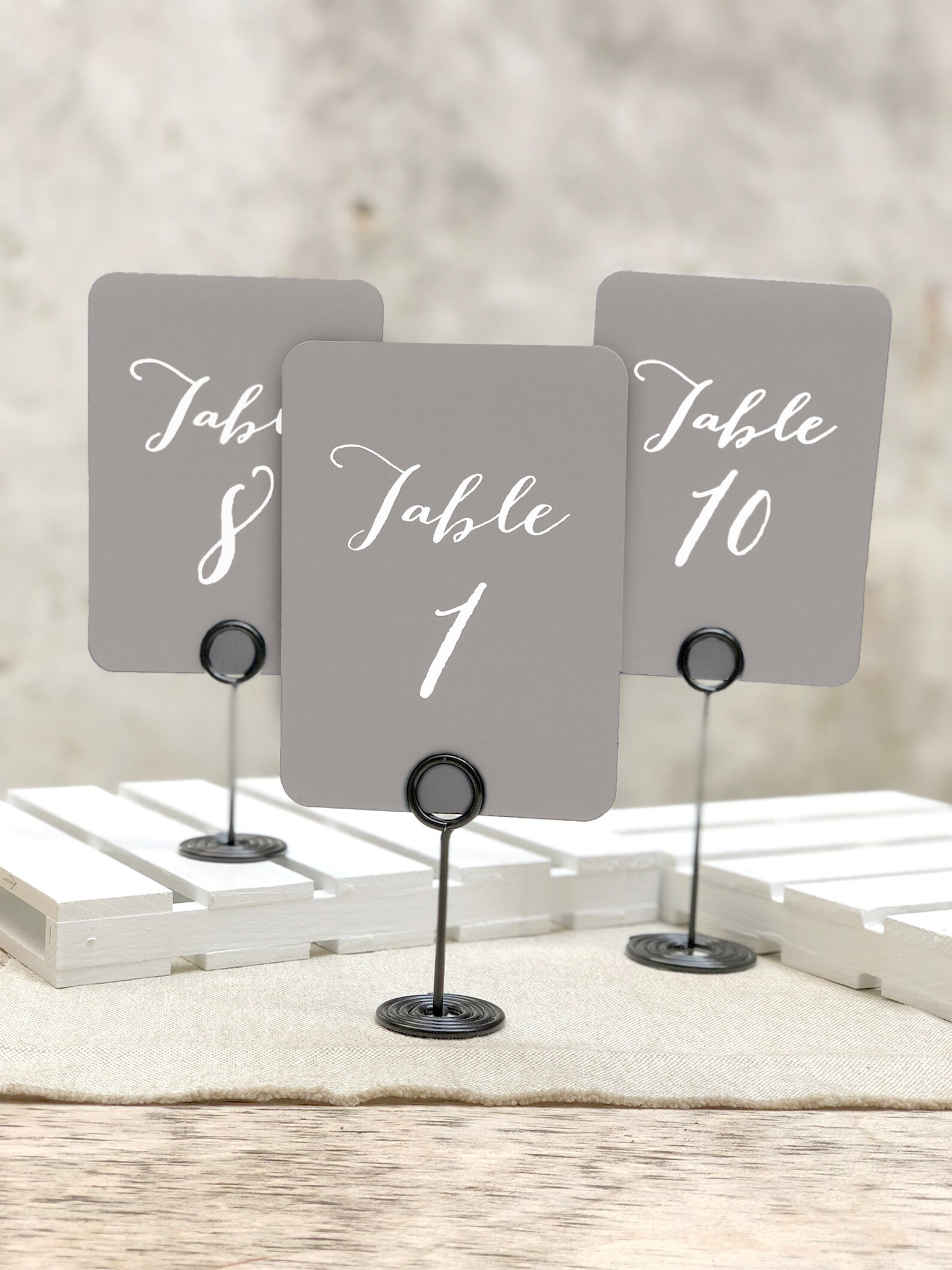 Gray Table Numbers Printed 5x7 Gray and White Table Numbers - Etsy