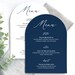 Printed Arched Menus, Beige and Terracotta Printed Arched Wedding Menus ...