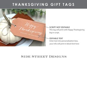 Thanksgiving Gift Tag, Thanksgiving Name Cards, Thanksgiving ...