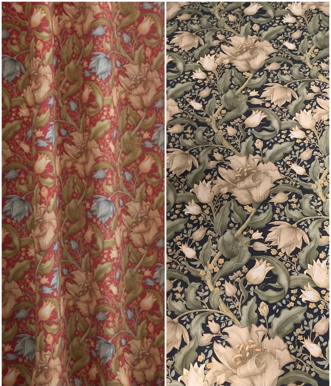 Porter and Stone Helmshore Floral Fabric. for Upholstery, Curtains ...