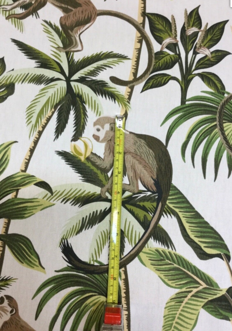 Fryetts Monkey Natural Cotton Fabric. for Upholstery - Etsy