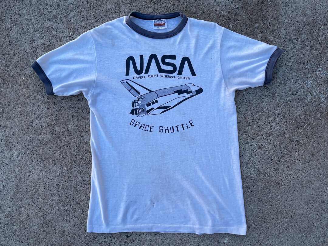 BEAT to HELL Rare Vintage 70s NASA Space Shuttle Paper Thin Ringer T-shirt M - Etsy