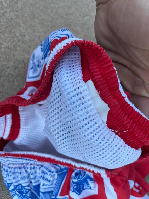 Rare Vintage Early 90s Budweiser Carabella Swim Trunk… - Gem