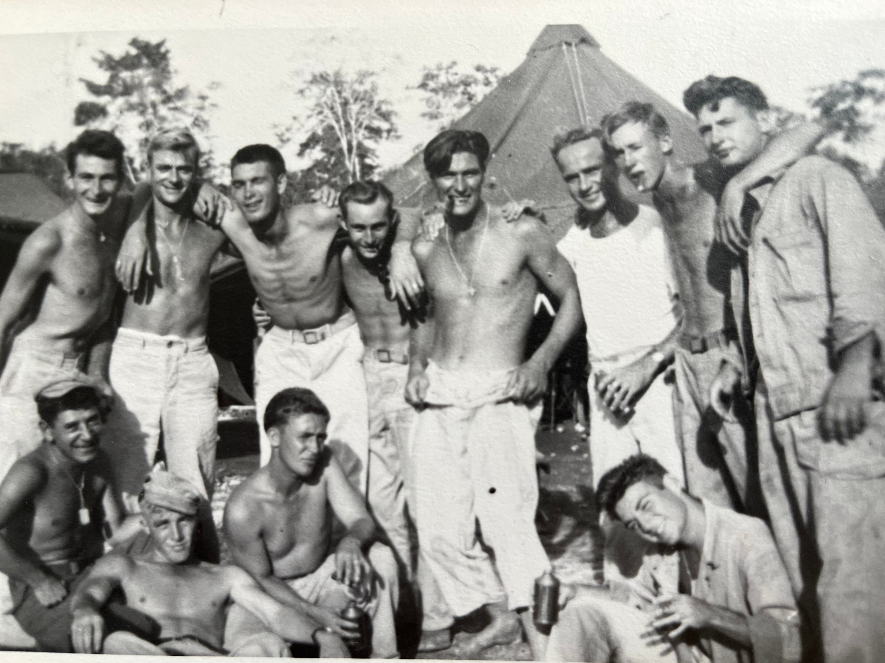 Rare Vintage WWII Card Stock Photo of Shirtless Soldiers 4 X - Etsy